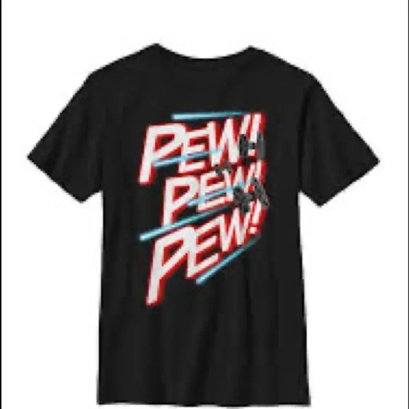 Star Wars | Tops | Newstar Wars Pew Pew Tie Fighter Outline Text Top ...
